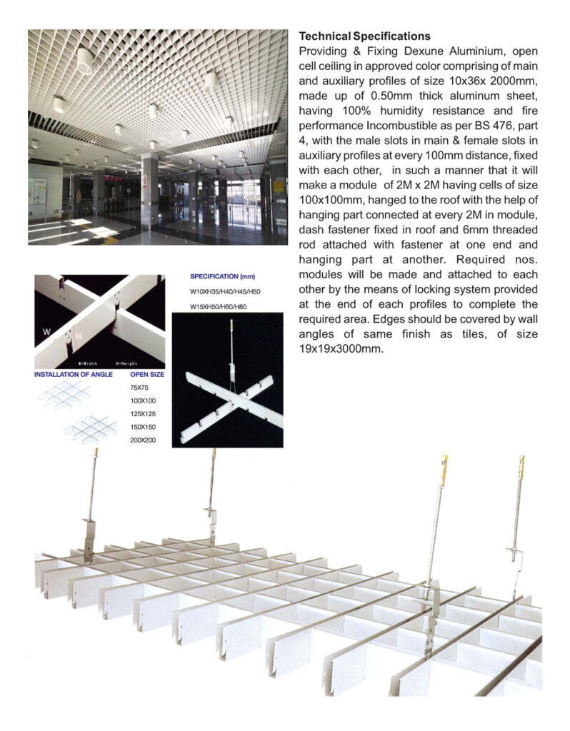 Open Cell Ceiling - Dexune